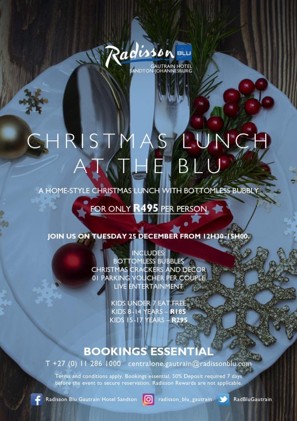 Christmas Lunch at Radisson Blu Gautrain - Johannesburg Restaurants ...